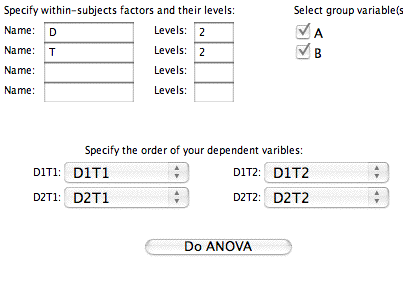 ANOVA Instructions
